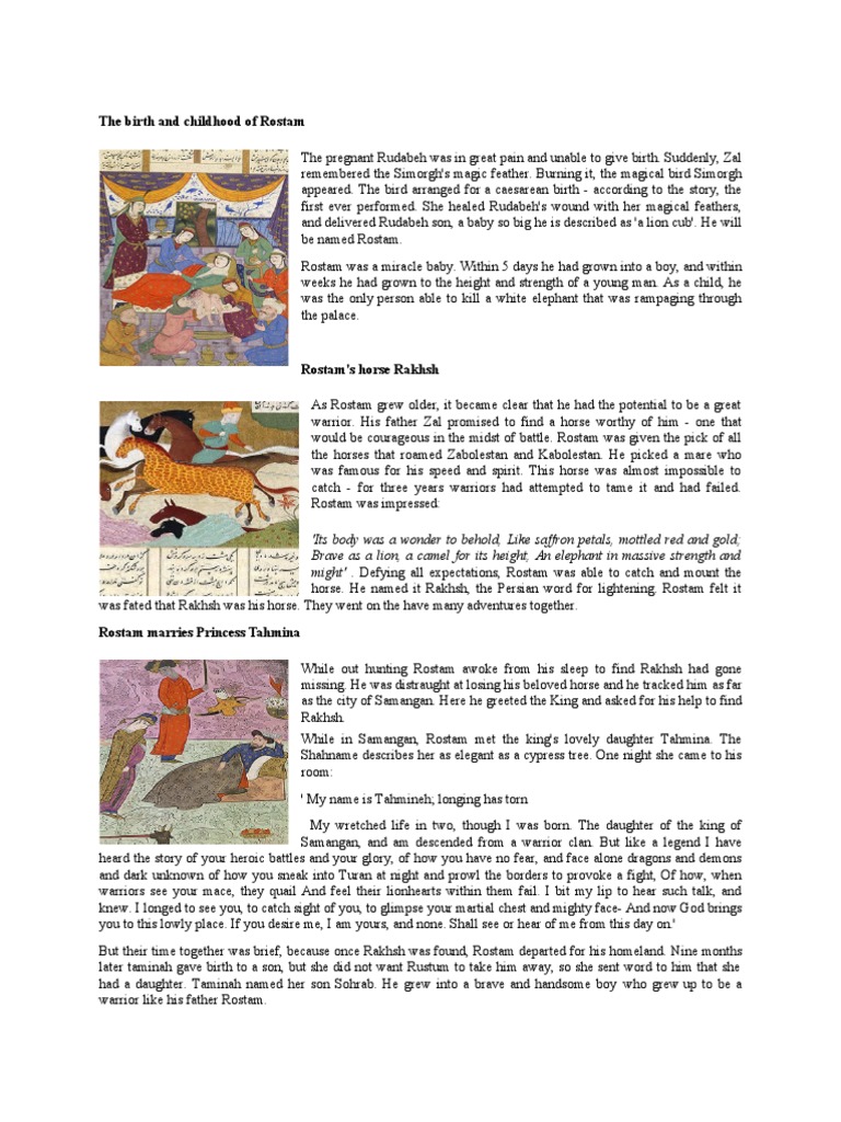 Rustam and Sohrab Tragic Story | PDF