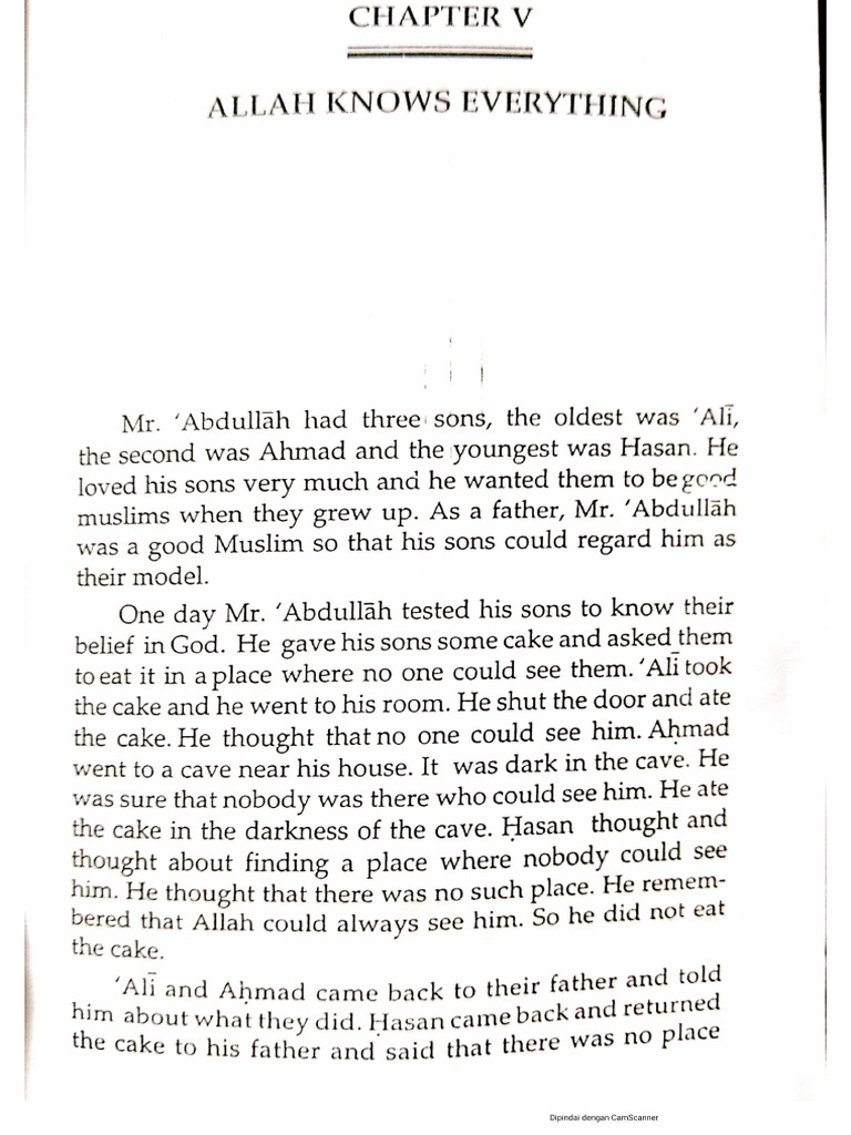 Chapter 5 (Allah Knows Everything) | PDF