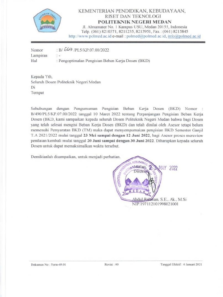 Pengoptimalan Pengisian BKD | PDF