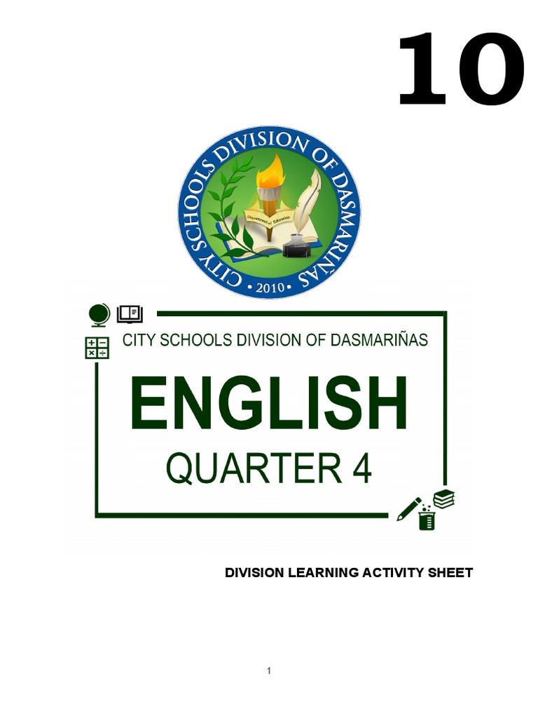 English 10 LAS Q4 1 PDF | PDF | Definition | Bullying