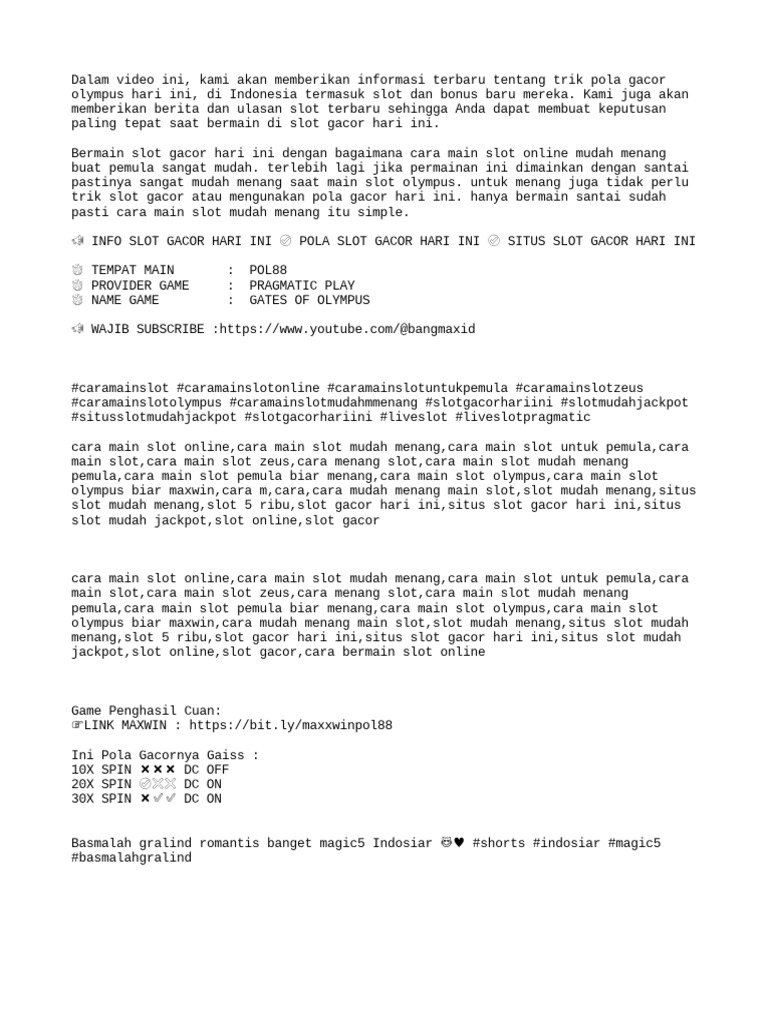 Contoh Deskripsi Bagus | PDF