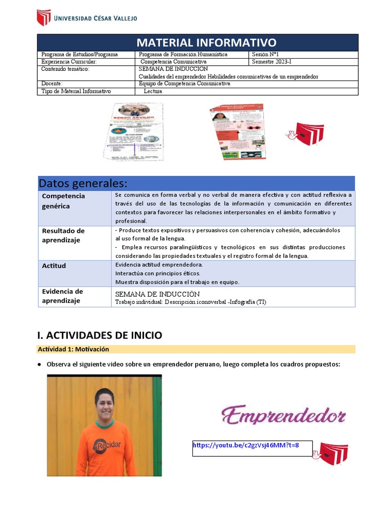 GUÍA PRÁCTICA S1-2023 Ok | PDF | Iniciativa empresarial | Aprendizaje