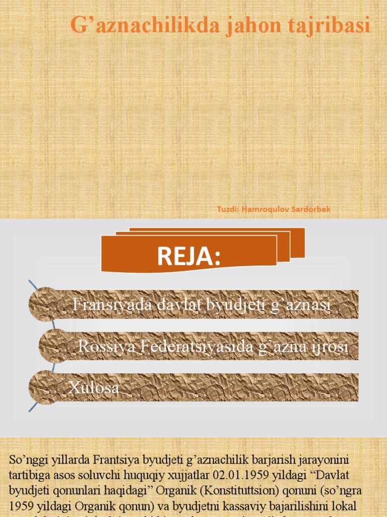 G'aznachilik | PDF