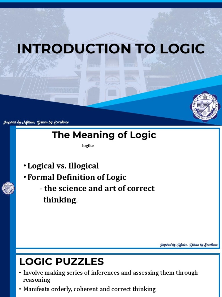 Introduction to Logic and Puzzles | PDF | Argument | Logic