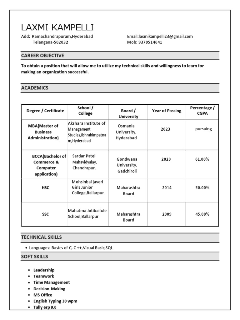 Nidhi Resume 1 | PDF | Cognitive Science | Cognition