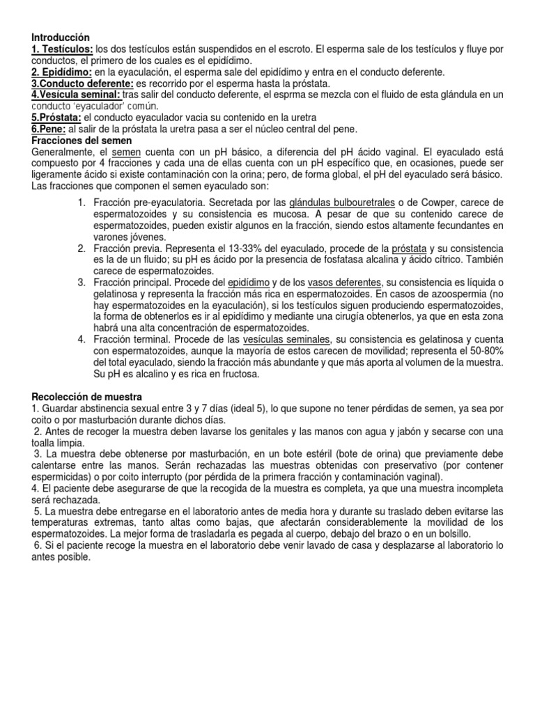 SEMEN | PDF | Semen | Eyaculación