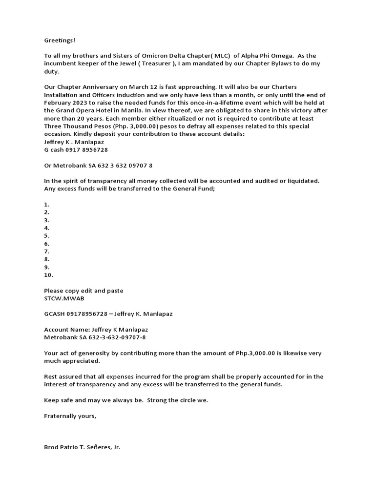 Sample Letter | PDF