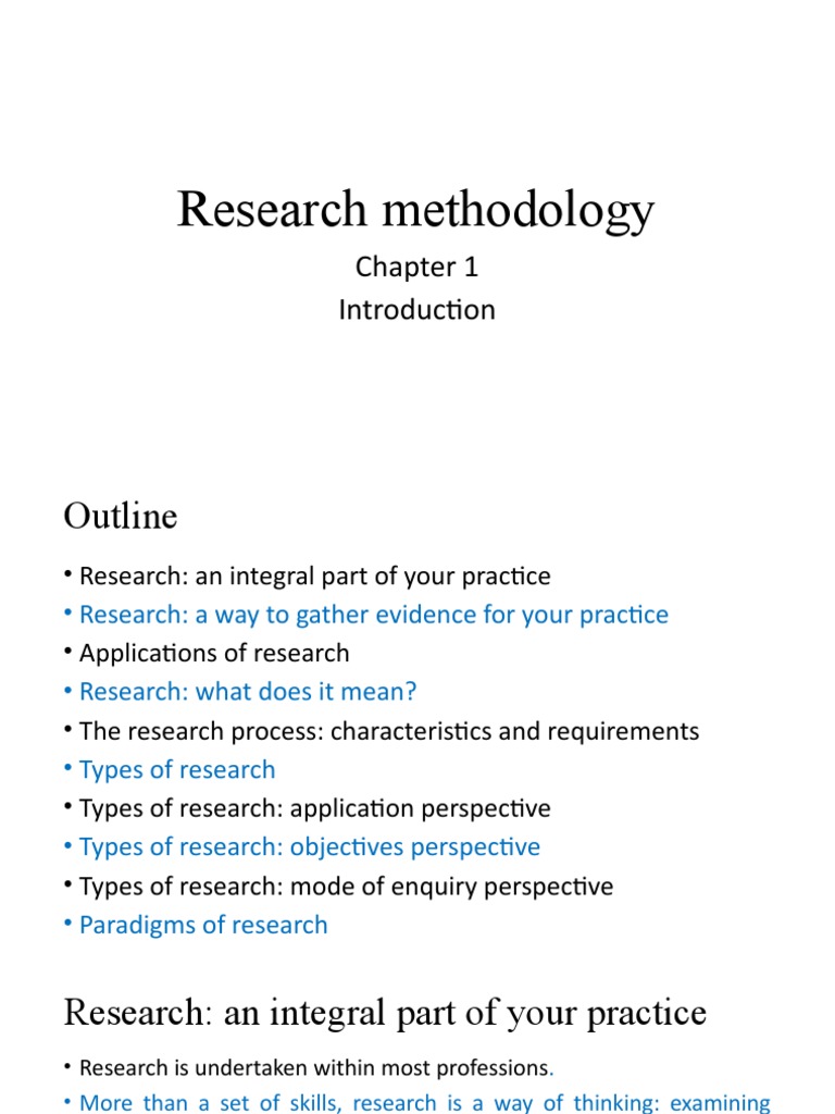 1-Chapter-Research Methodology | Download Free PDF | Methodology | Scientific Method