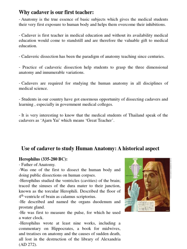 AETCOM Module Cadaver As A Teacher | PDF