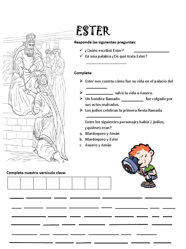 FICHAS, Ester PDF | PDF | Clásicos