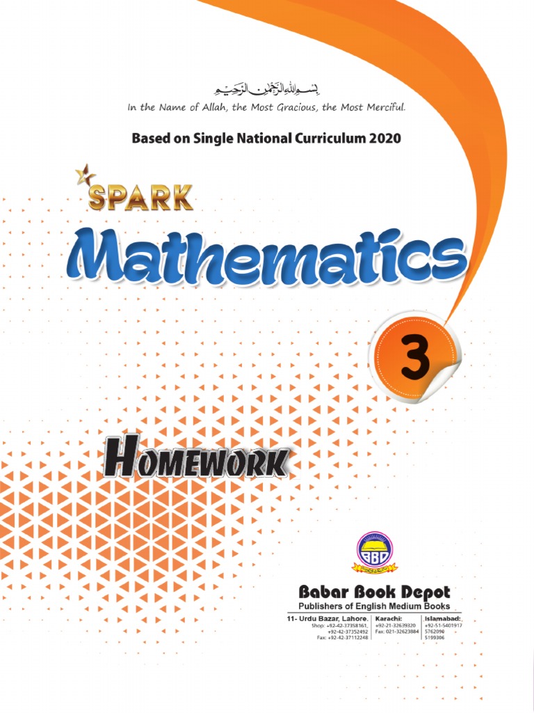 Spark SNC Math Class 3 Summer Work | PDF | Mathematics