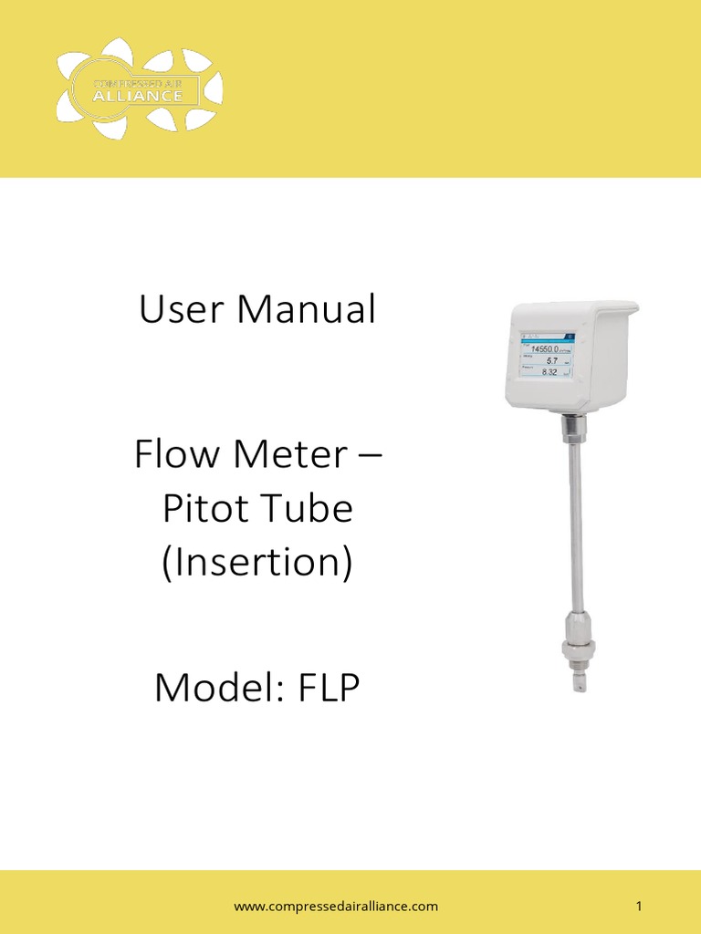 User Manual Pitot Tube | PDF | Flow Measurement | Electrical Connector