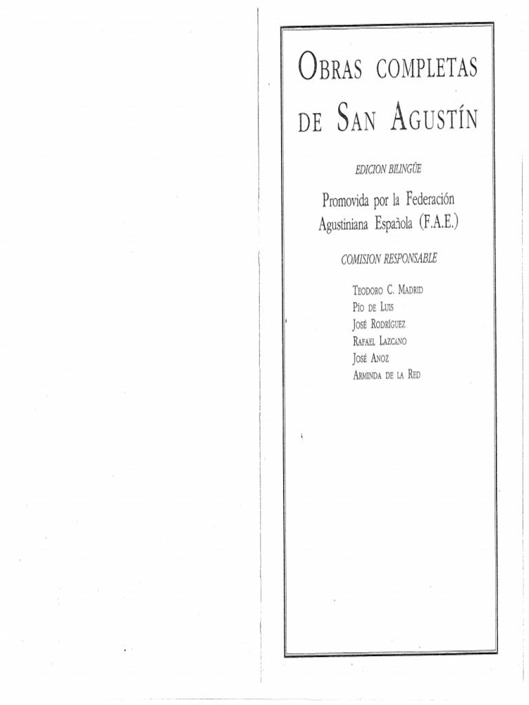 Obras Completas de San Agustin PDF | PDF