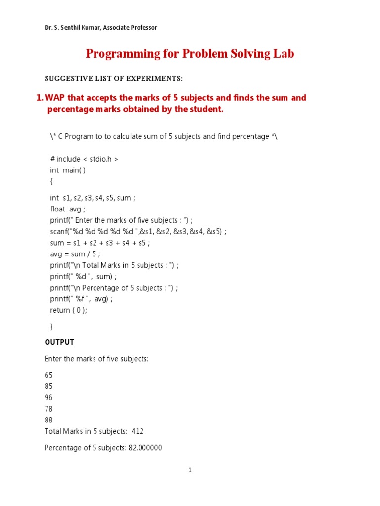 Practical Programs Pps Pdf