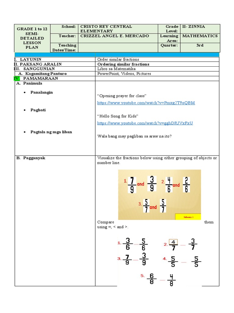 SDLP - Ordering Similar Fractions | PDF