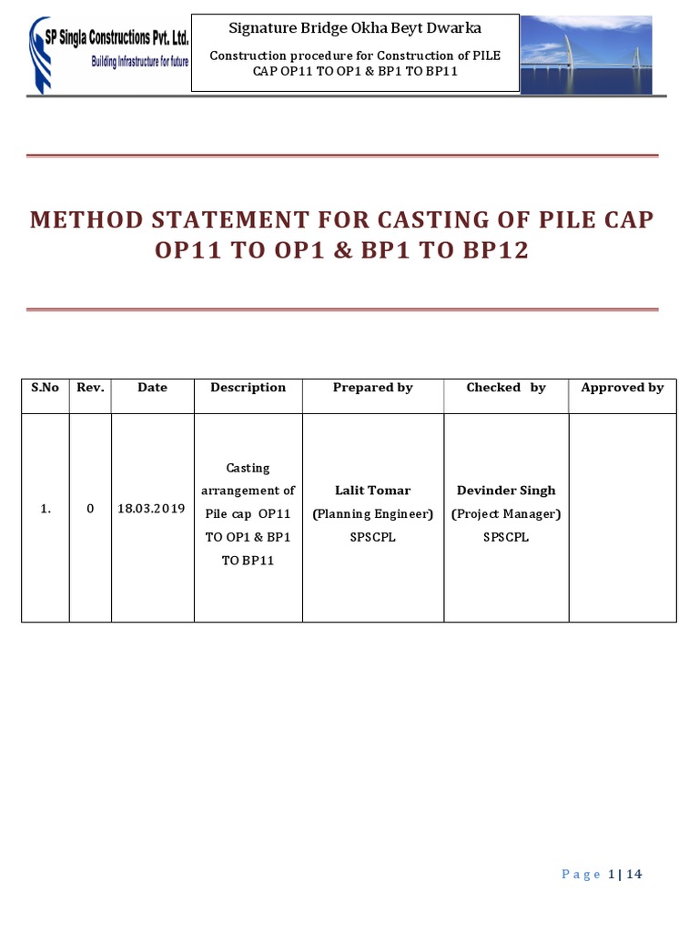 Pile Cap OP1 To OP11 & BP1 To BP11 | PDF | Concrete | Deep Foundation