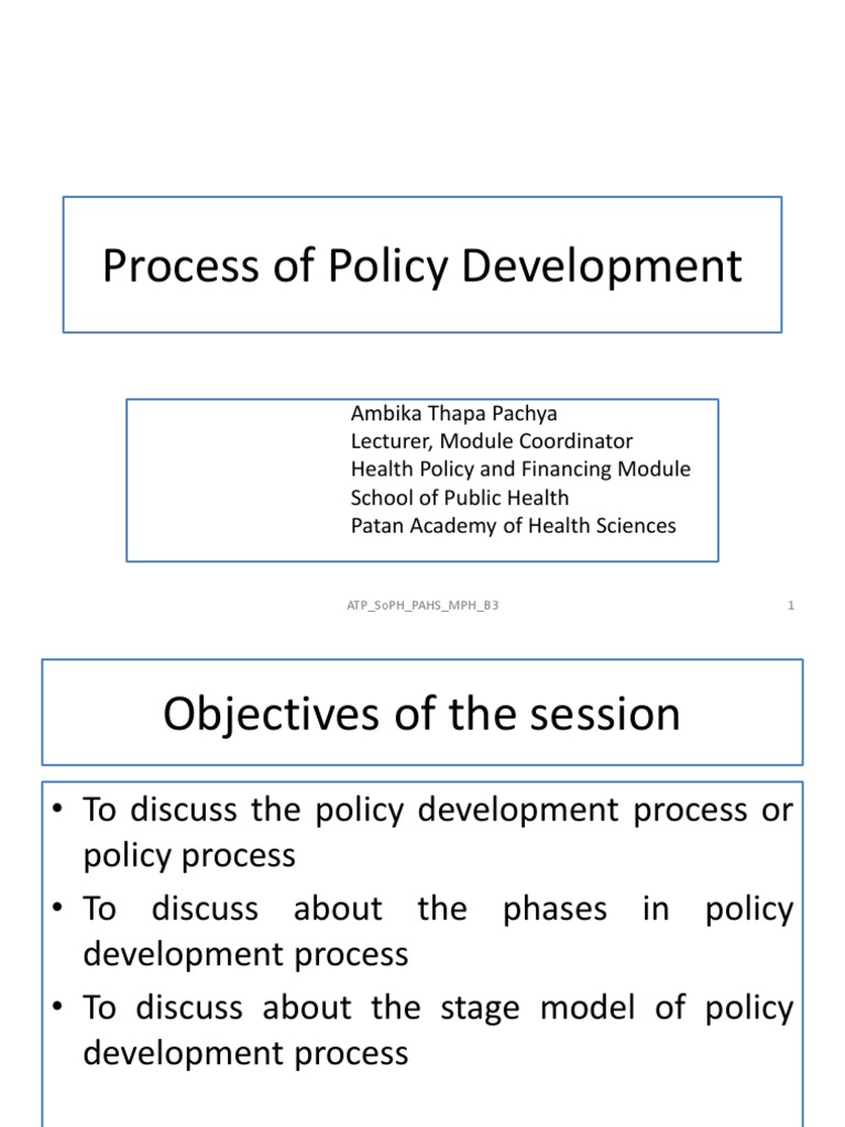 2.2 Process of Policy Development PDF | PDF | Policy
