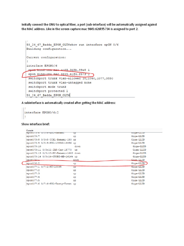 ONU Configuration and Monitoring Guide | PDF