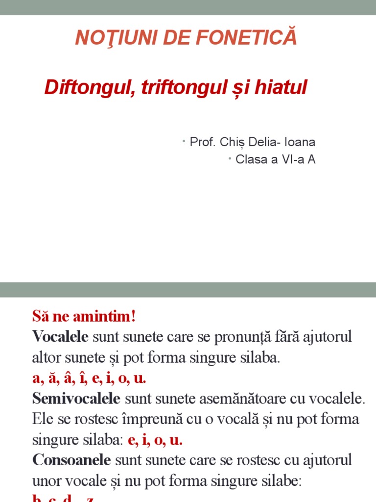 Diftong. Triftong. Hiat Didactic | PDF