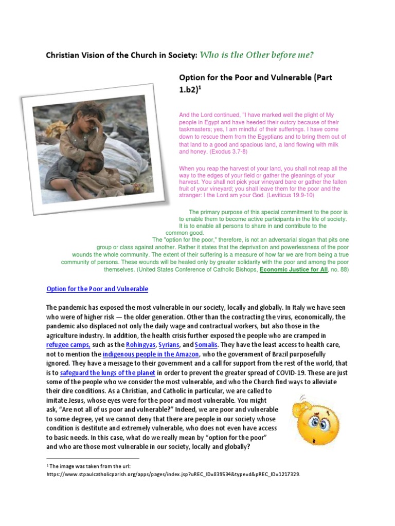 THY3.Part1.b2.Option for the Poor | PDF | Jesus | Poverty