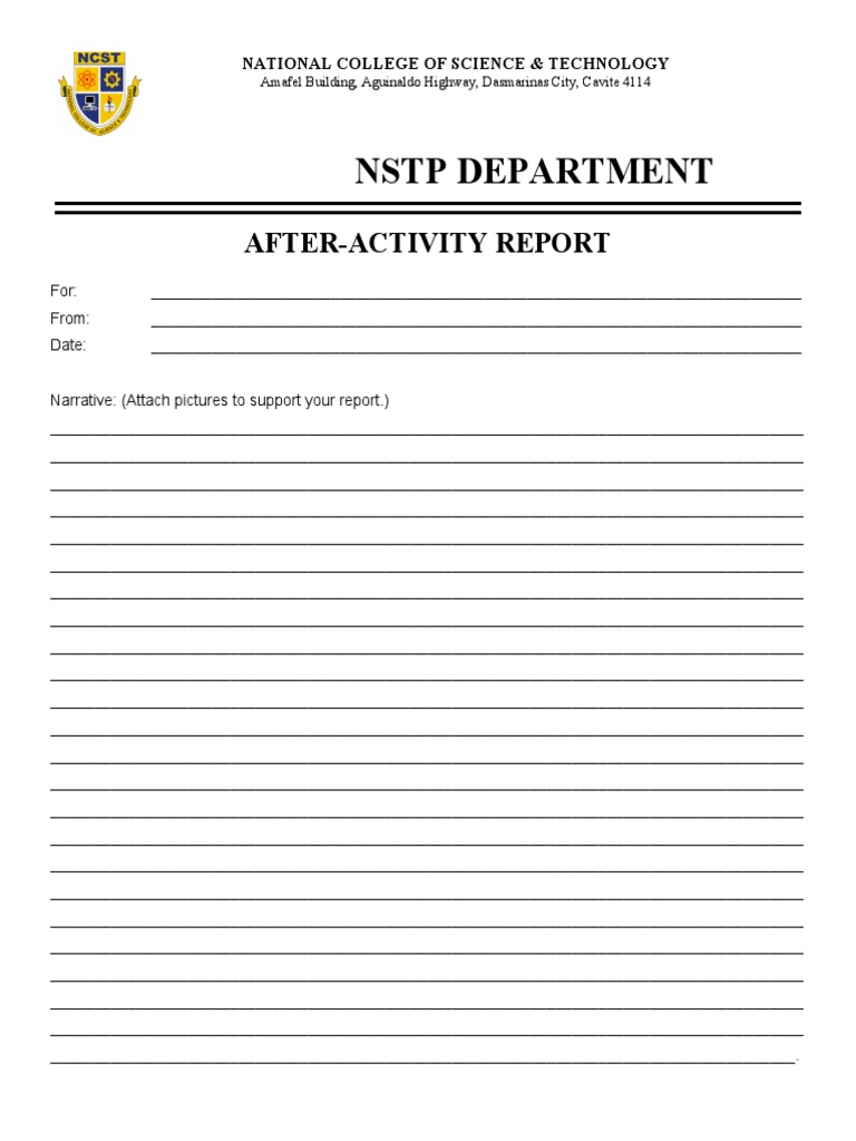 NSTP Activity Report | PDF
