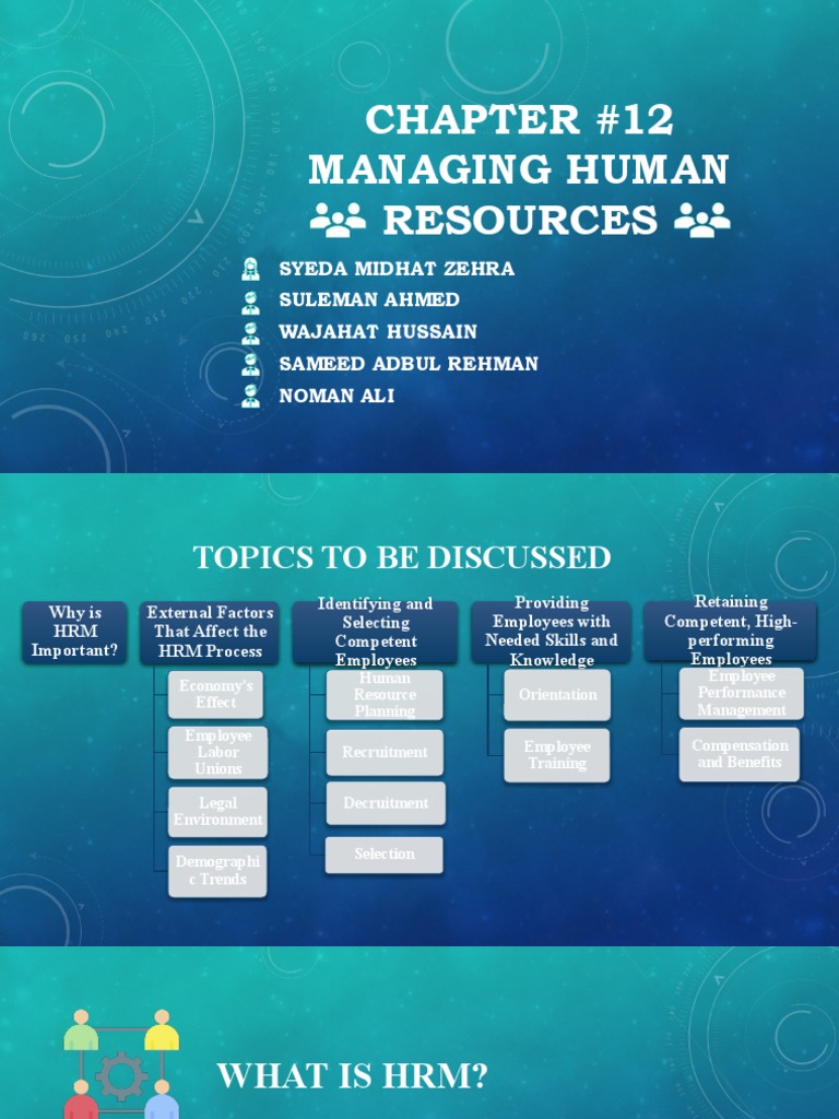 CHAPTER #12 Human Resources Management | PDF | Recruitment | Human ...