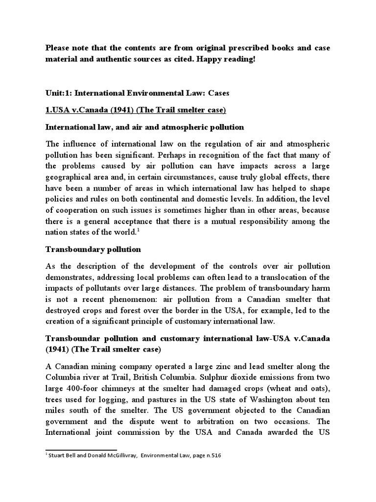 Stuart Bell and Donald Mcgillivray, Environmental Law, Page N.516 | PDF ...