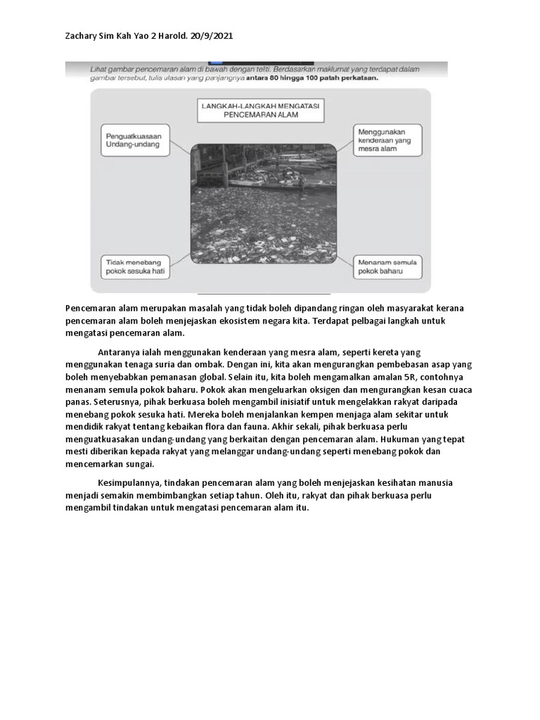 Langkah - Langkah Untuk Mengatasi Pencemaran Alam | PDF