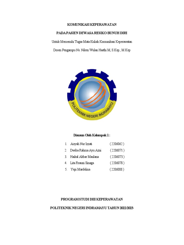 KLMPK 1-Terapeutik Pasien Dewasa Revisi | PDF