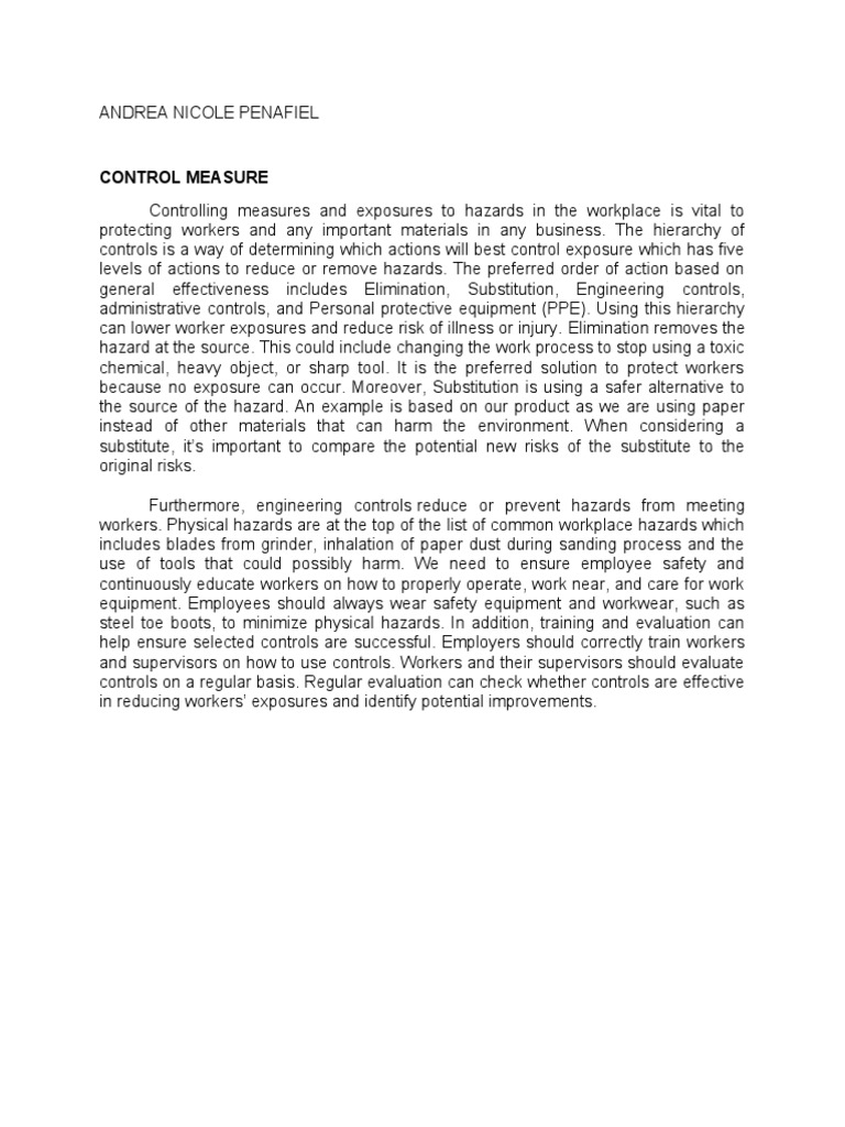 Control Measure | PDF