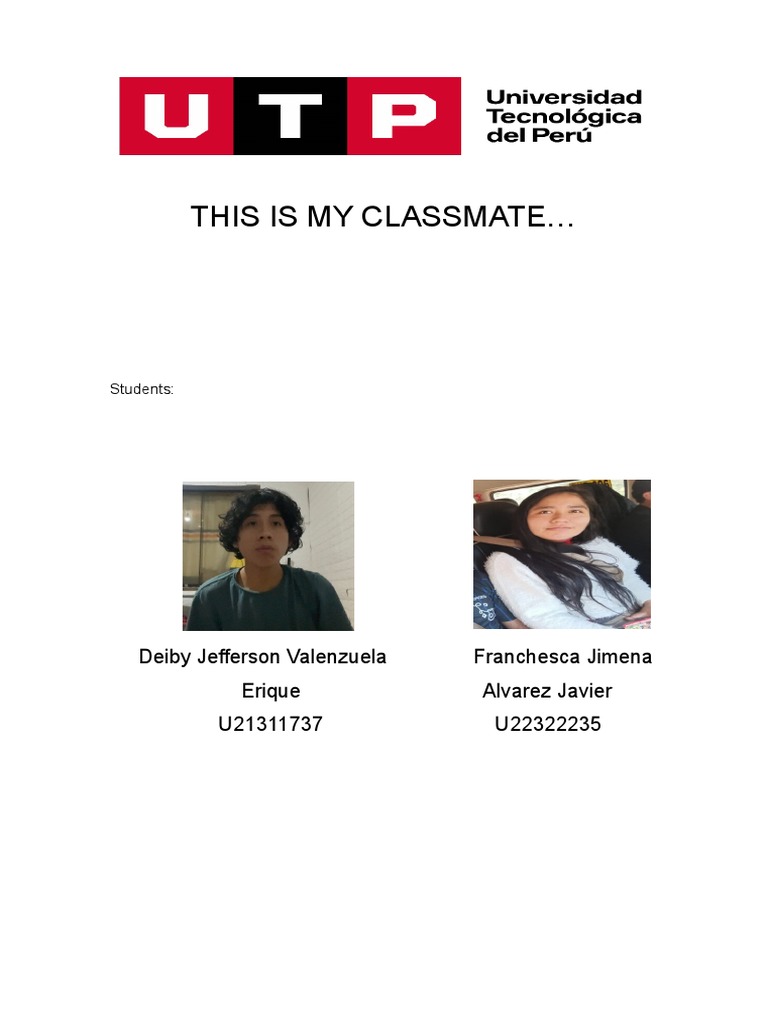 This Is My Classmate | PDF