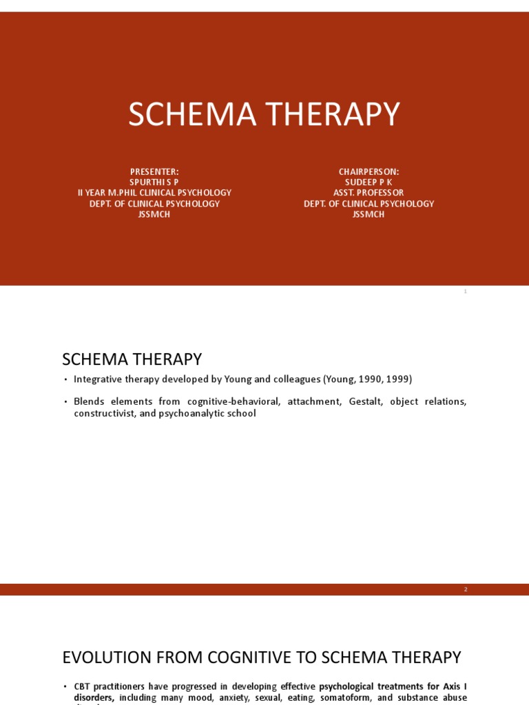 Schema Therapy GS | PDF | Cognitive Behavioral Therapy | Psychotherapy