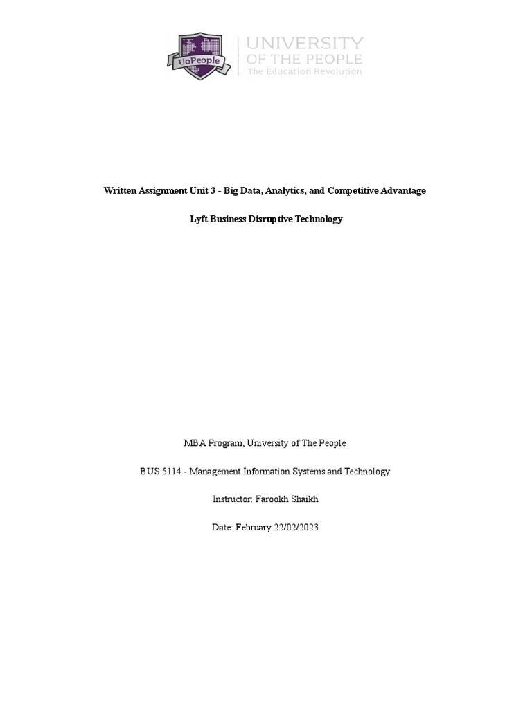 MIS Tech Written Week 4 | PDF