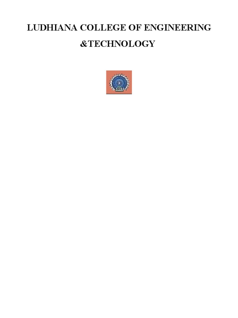 Ludhiana College of Engineering &technology | PDF | Engineering | Design