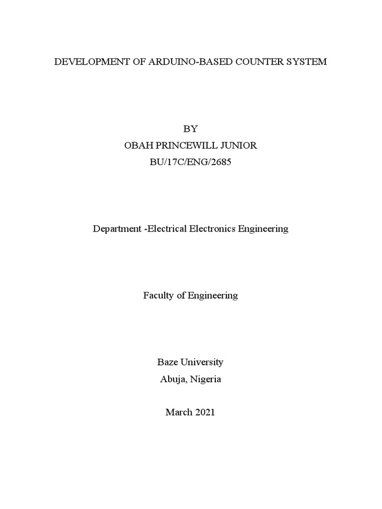 Development of Arduino-Based Counter System | PDF