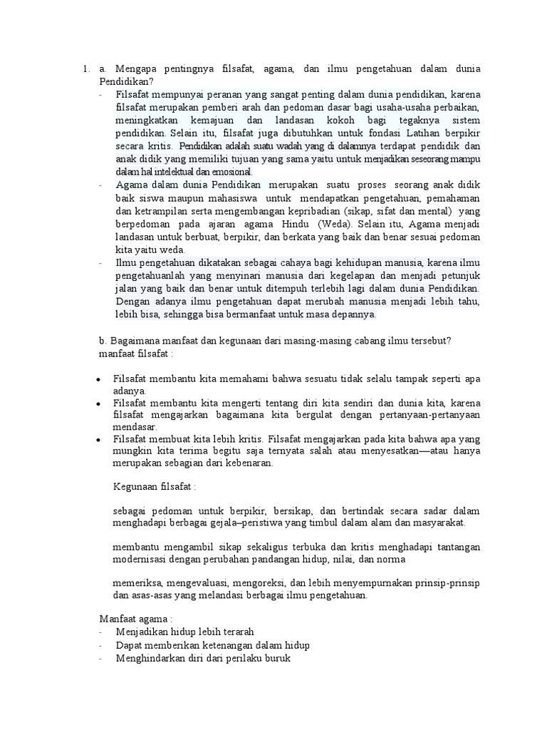 Uts Agama SMT 1 | PDF