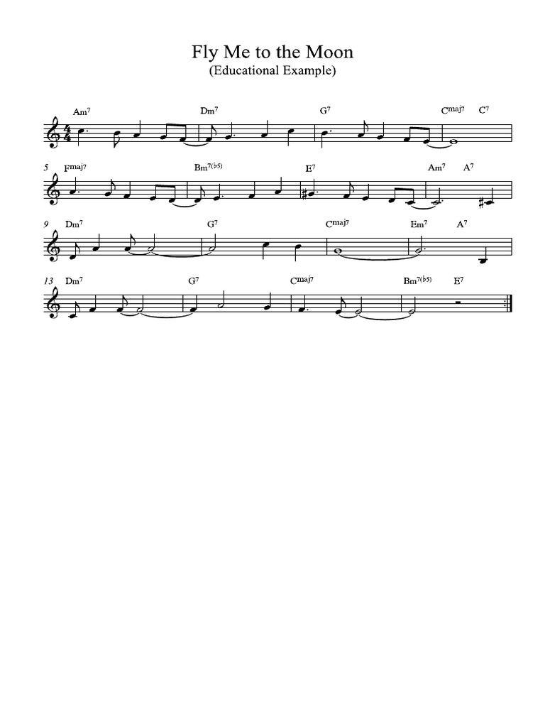 Fly Me To The Moon - Educational Example PDF | PDF
