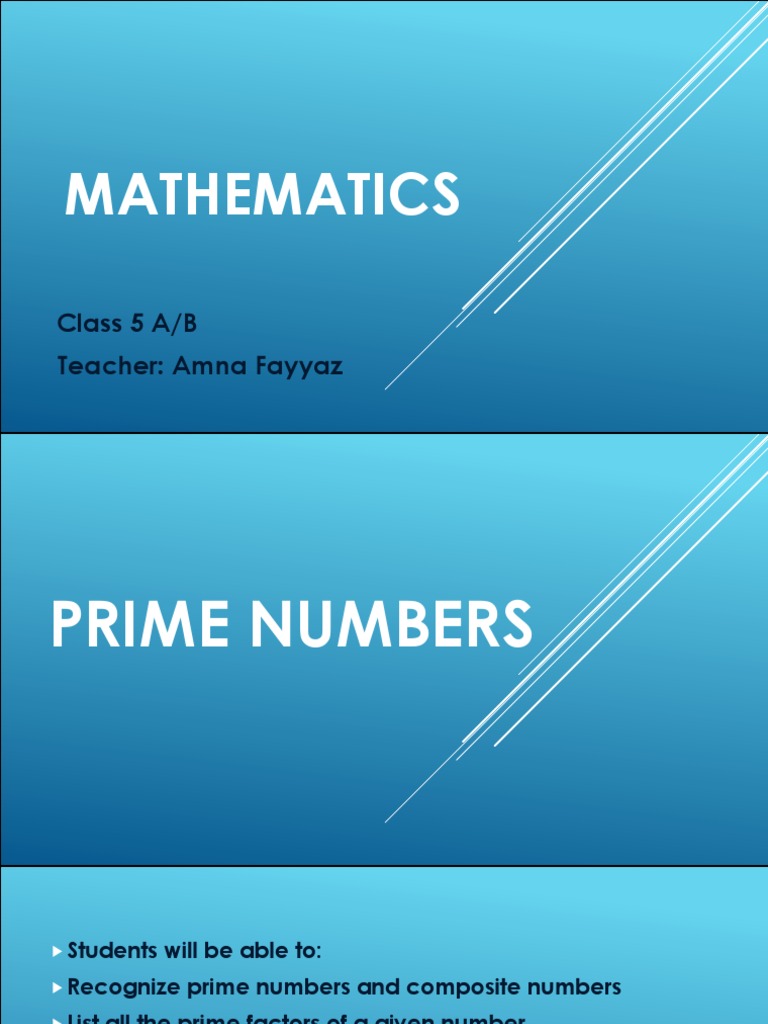 Prime Numbers PDF | PDF | Prime Number | Numbers