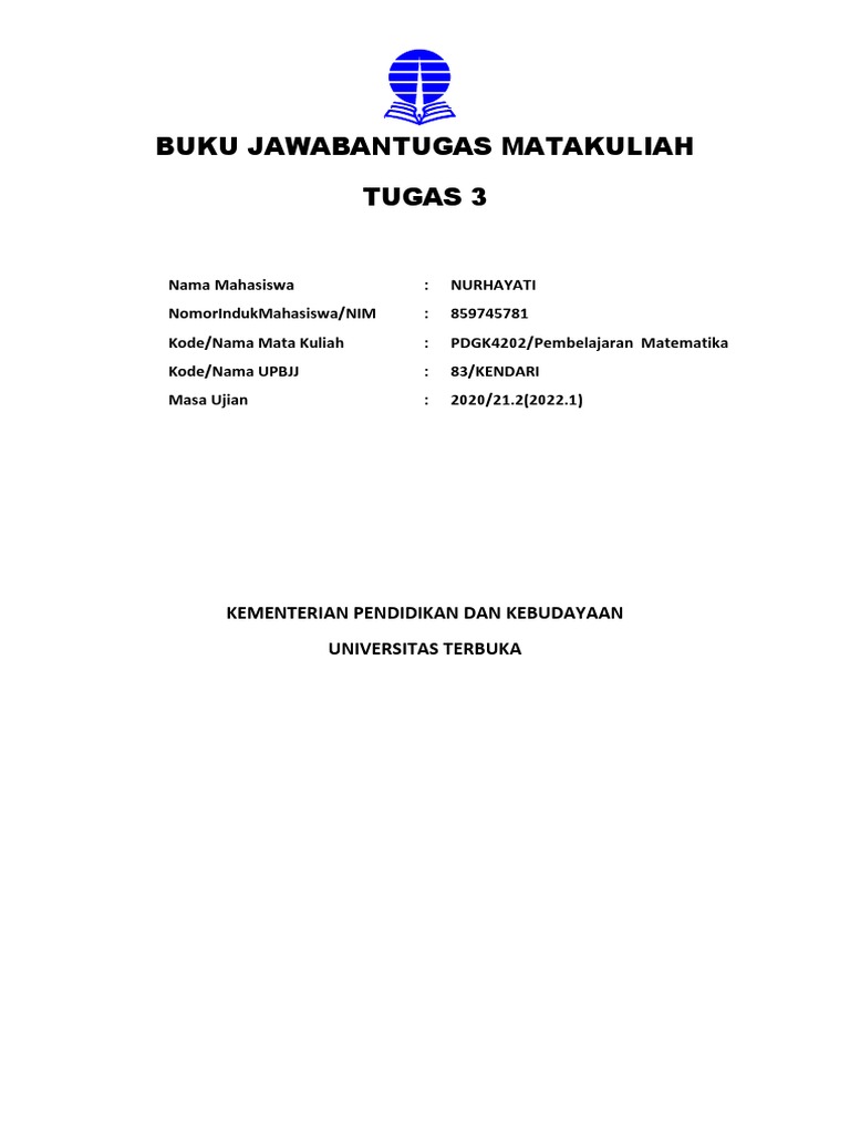 Tugas Tuton 1 PDGK4202 | PDF