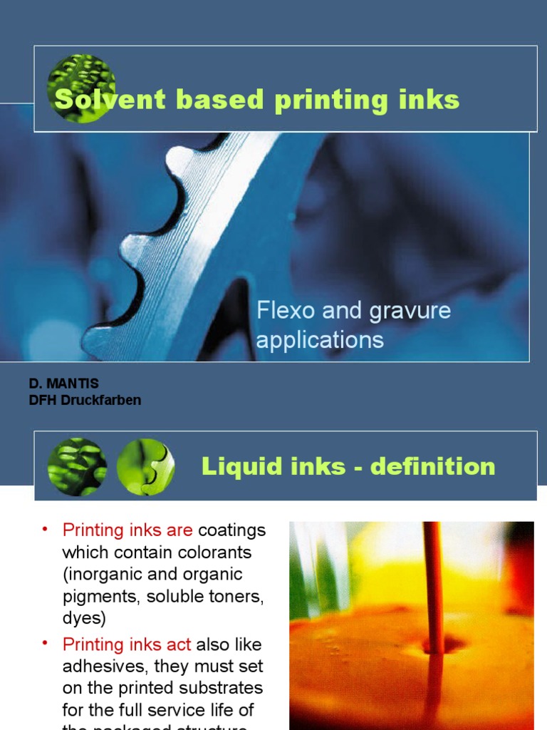 Solvent based printing inks_A.ppt | PDF | Ink | Viscosity