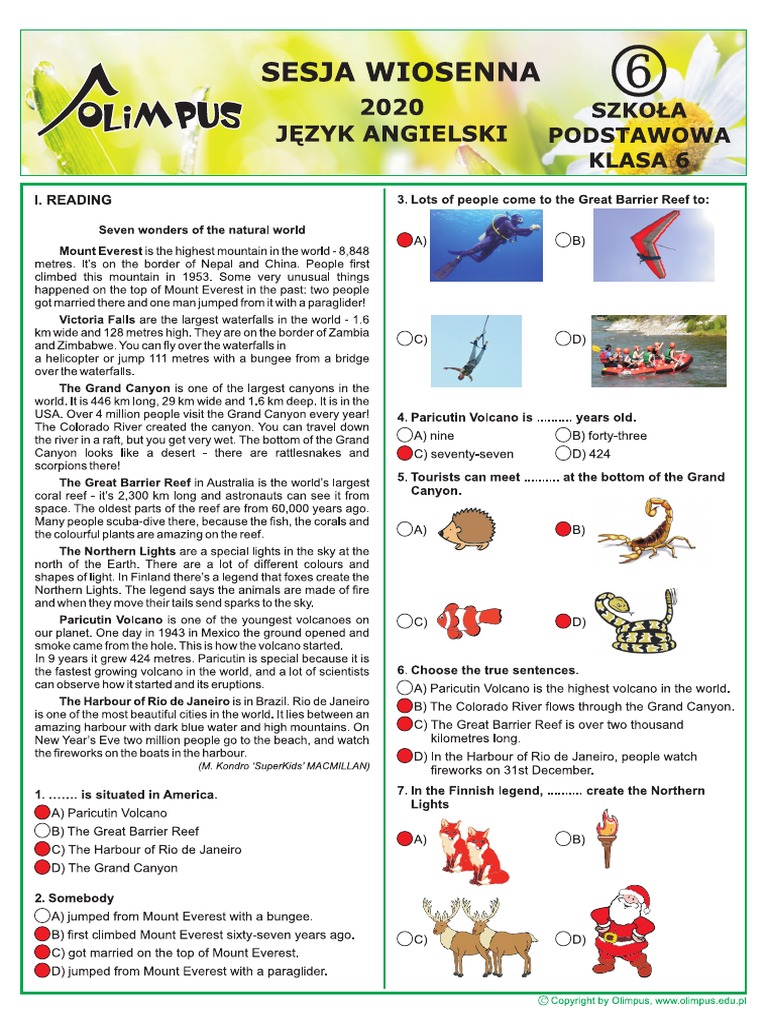 Sesja Wiosenna - A6 - 2020 - Klucz | PDF