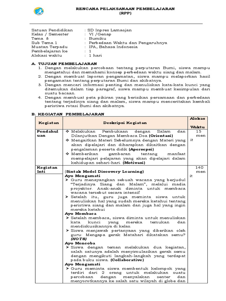 Rencana Pelaksanaan Pembelajaran (RPP) : (HOTS) | PDF