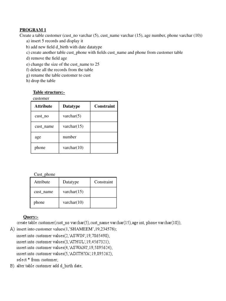 Rdbms Pdf Pdf Relational Database Table Database