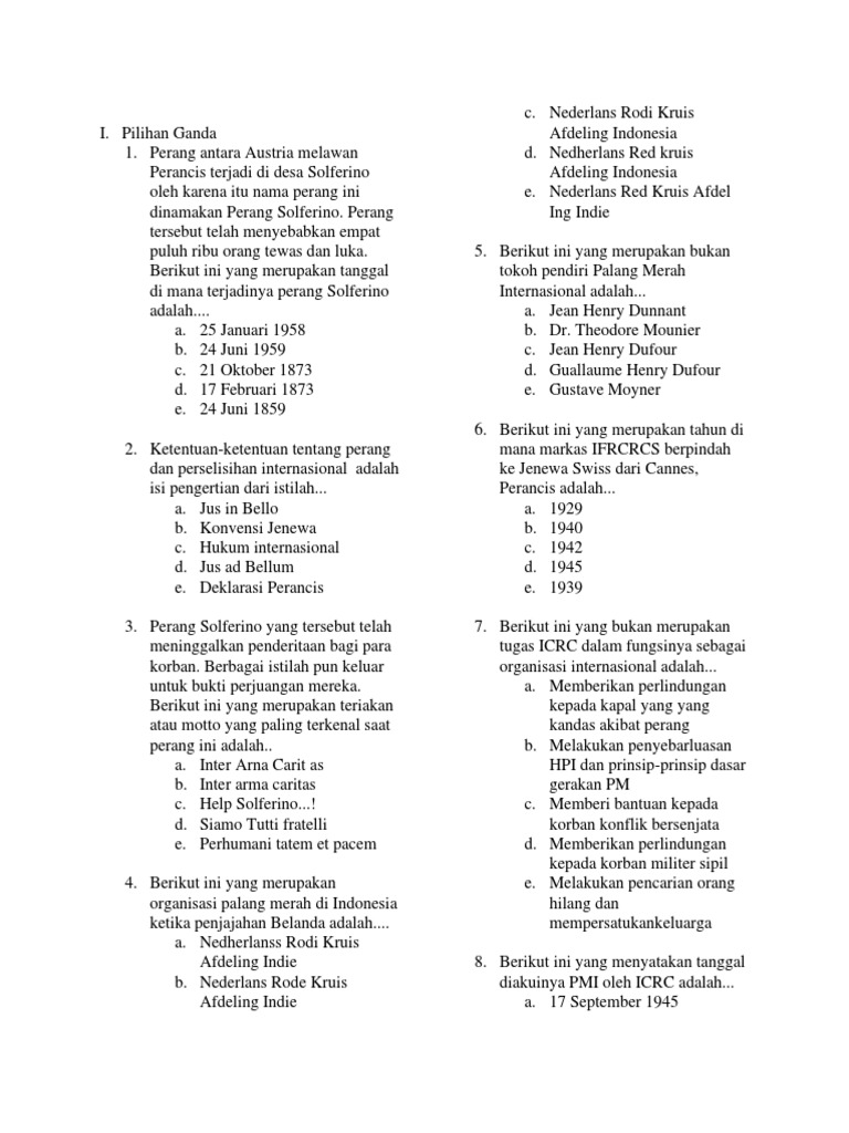 Soal Pilgan Dan Essay | PDF