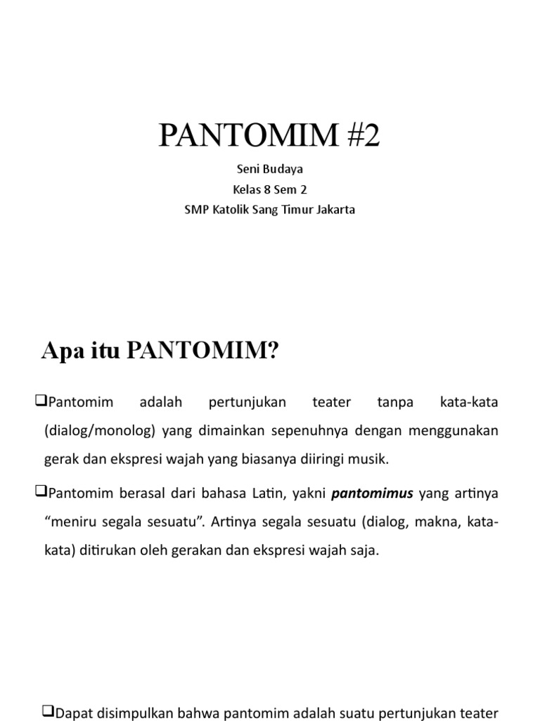 Pantomim #2 | PDF