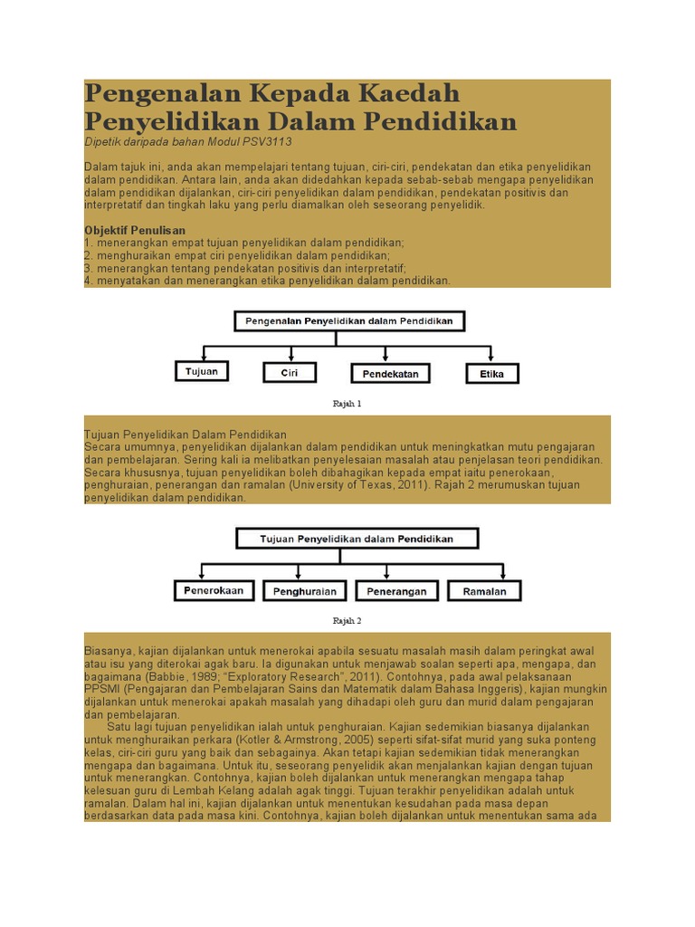 Pengenalan Kepada Kaedah Penyelidikan Dalam Pendidikan | PDF