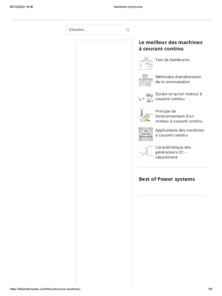 Machines Synchrones | PDF | Puissance (physique) | Électromagnétisme