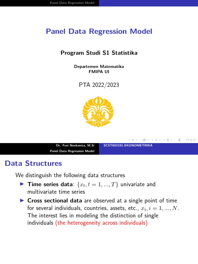 Panel Data MOdel-5 PDF | PDF | Fixed Effects Model | Regression Analysis