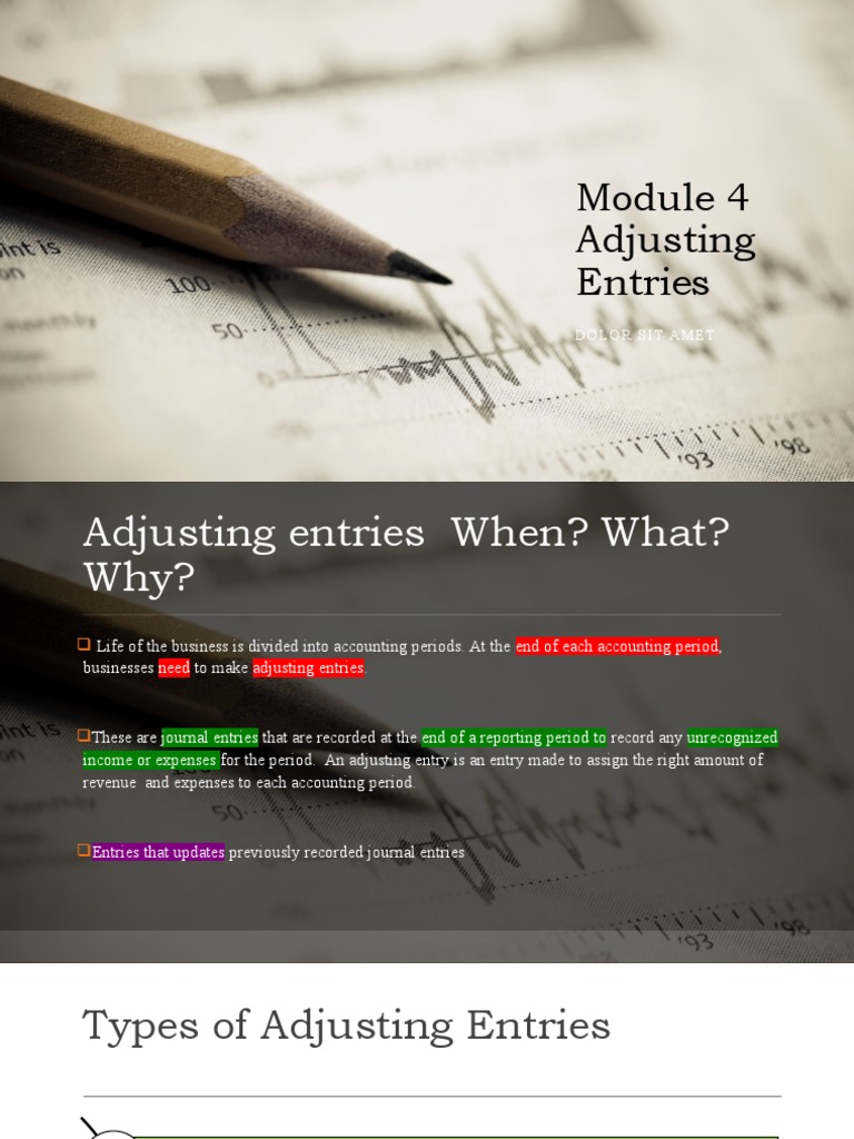Module 4 Adjusting Entries | PDF | Deferral | Depreciation