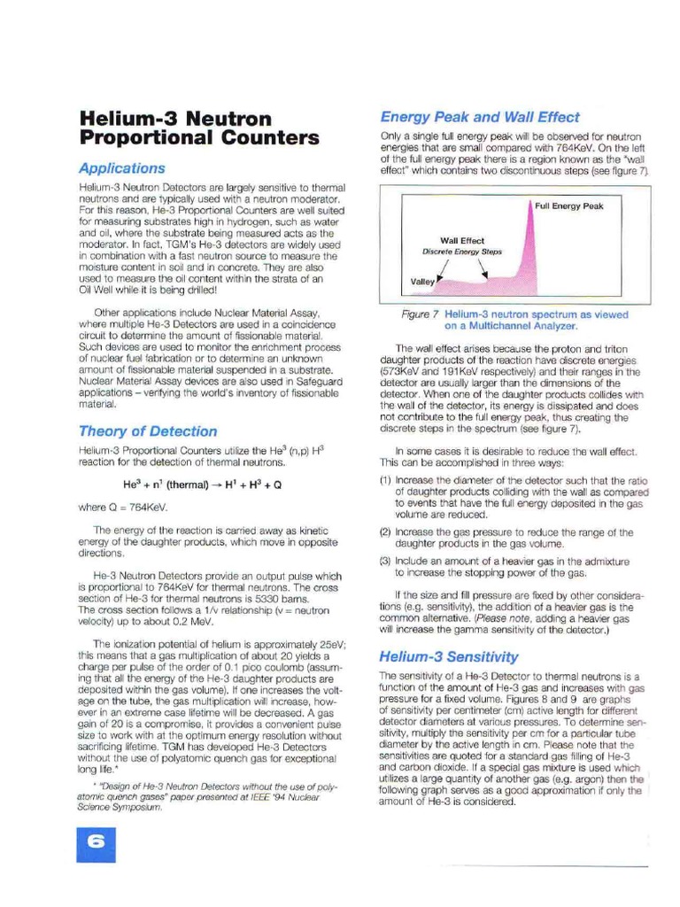 He3 Neutron Proportional Counters PDF | PDF